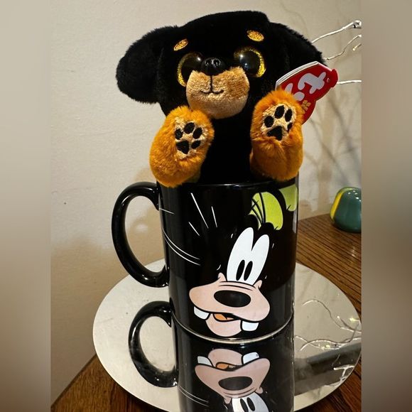 Disney | Dining | Vintagegoofy Coffee Mug With Ty Beanie Baby Randi The ...